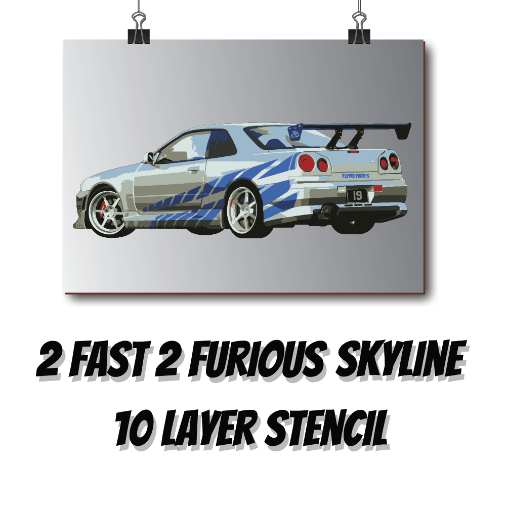 Nissan Skyline GTR Multi Layer Stencil - Download or Pre-cut ...